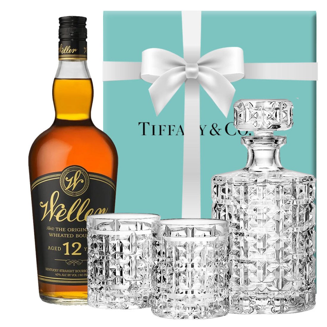 Weller 12 Year Bourbon And Tiffany True Barware Gift Set